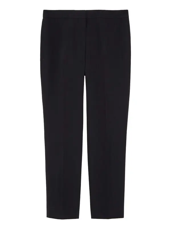 Alexander McQueen Leaf Crepe Cigarette Trousers - Black