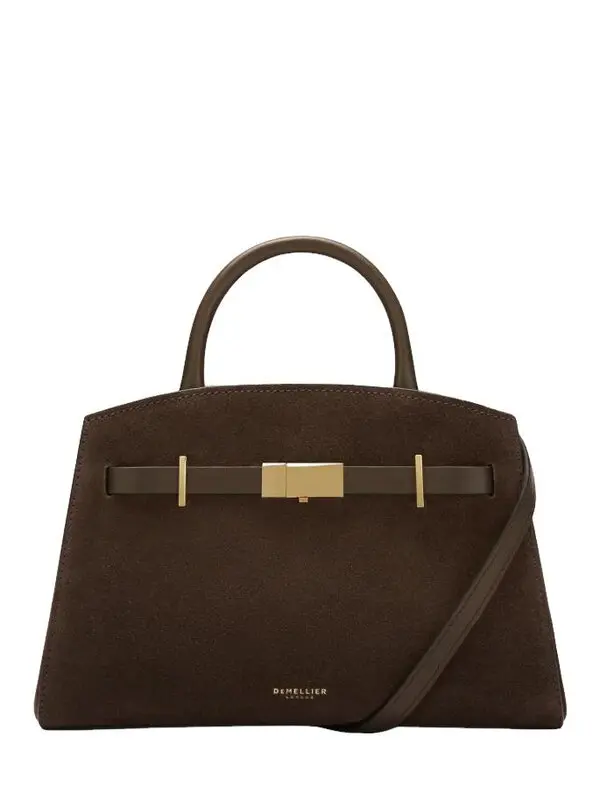 DEMELLIER The Small Hudson Suede Top-handle Bag - Mocha