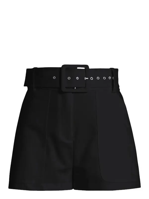 Ramy Brook Kasey Belted High-rise Shorts - Black