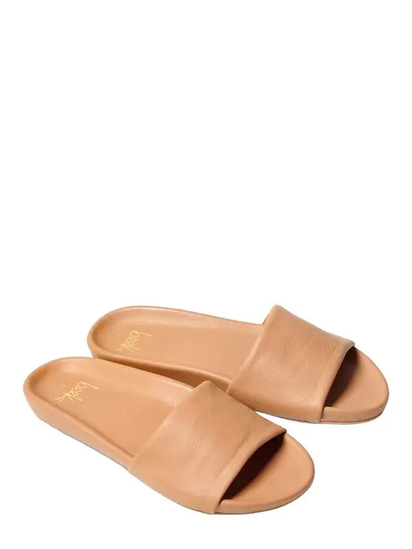 Beek Gallito Leather Slide Sandal - Honey