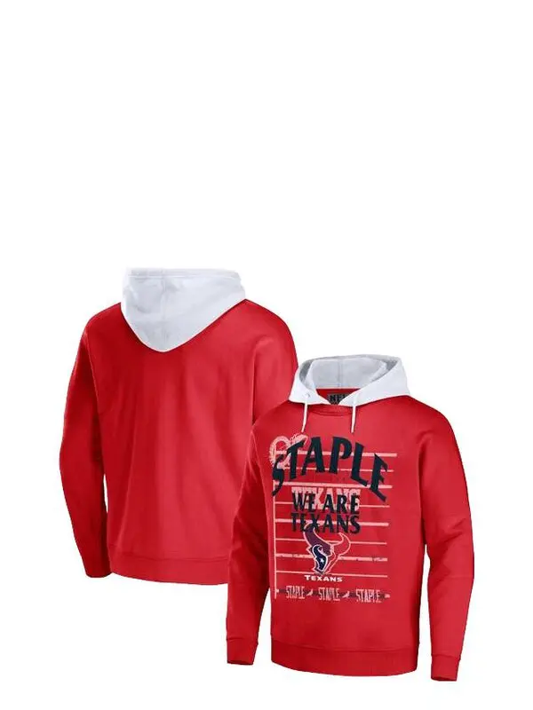 STAPLE Nfl X Houston Texans Throwback Vintage Wash Pullover Hoodie - Navy