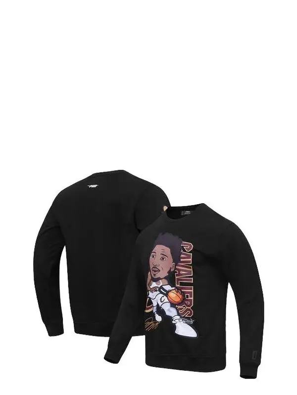 POST Pro Standard Donovan Mitchell Cleveland Cavaliers Avatar Crewneck Sweatshirt - Black