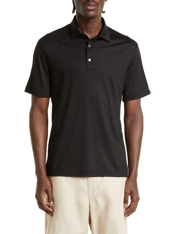 Zegna High Performance™ Wool Polo - Black