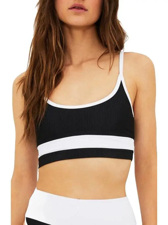 Beach Riot Eva Colorblock Bikini Top - Black/white