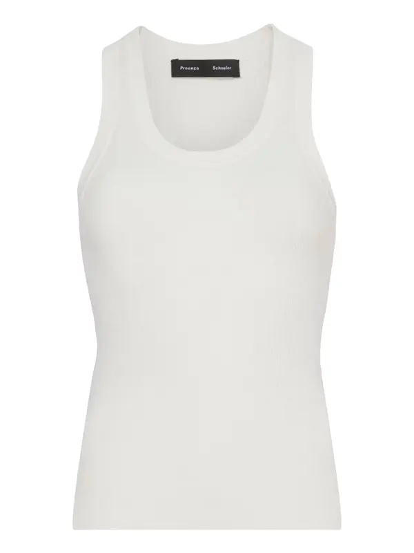 Proenza Schouler Matte Knitted Tank Top - White