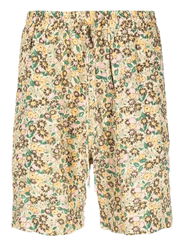 Nanushka Ditsy Floral-print Shorts - Yellow
