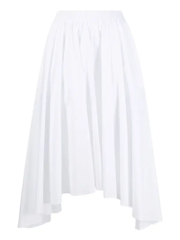 Michael Kors High-waisted Asymmetric Hem Skirt - White
