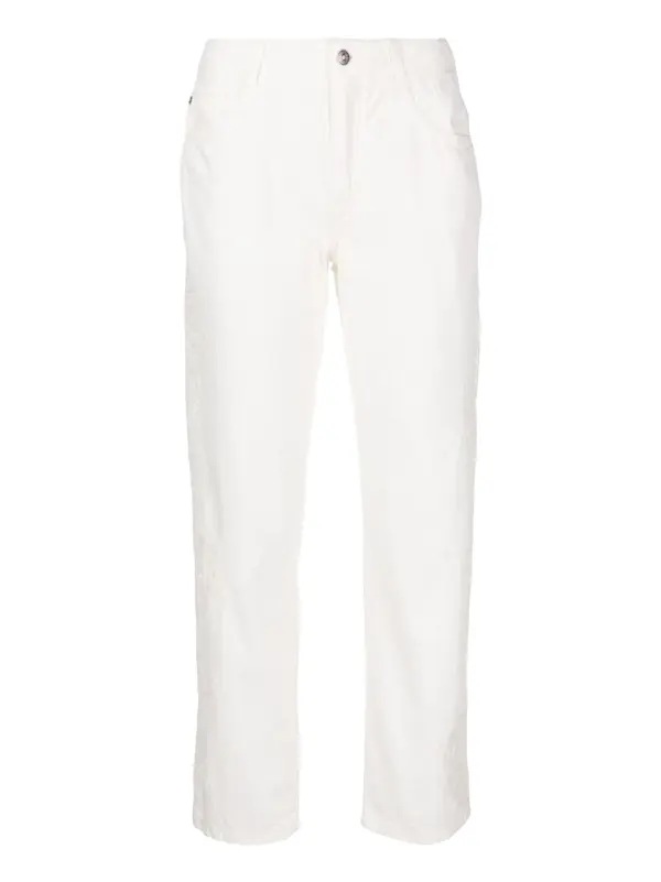 Ermanno Scervino Boyfriend Cotton Trousers - White
