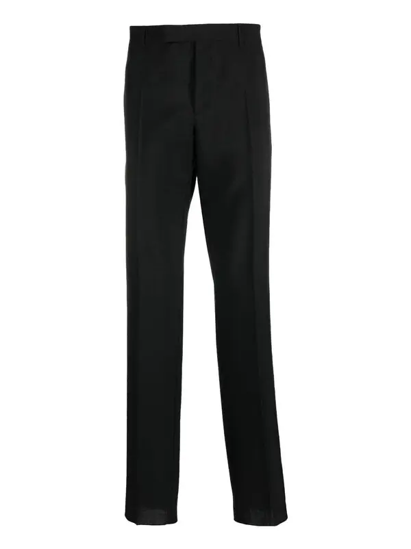 Versace Straight-leg Wool Trousers - Black