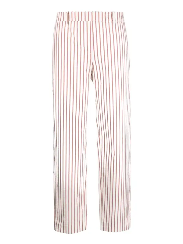 Fabiana Filippi Striped Straight-leg Trousers - White