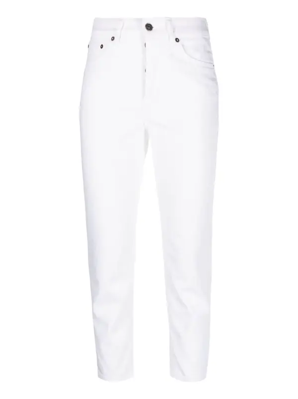 DONDUP Cropped Denim Jeans - White