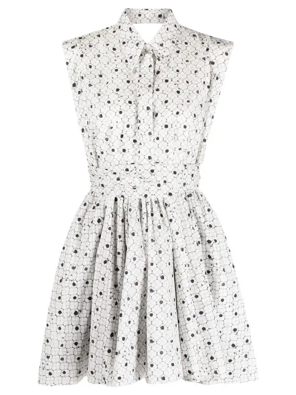 Philosophy Di Lorenzo Serafini Graphic-print A-line Dress - White