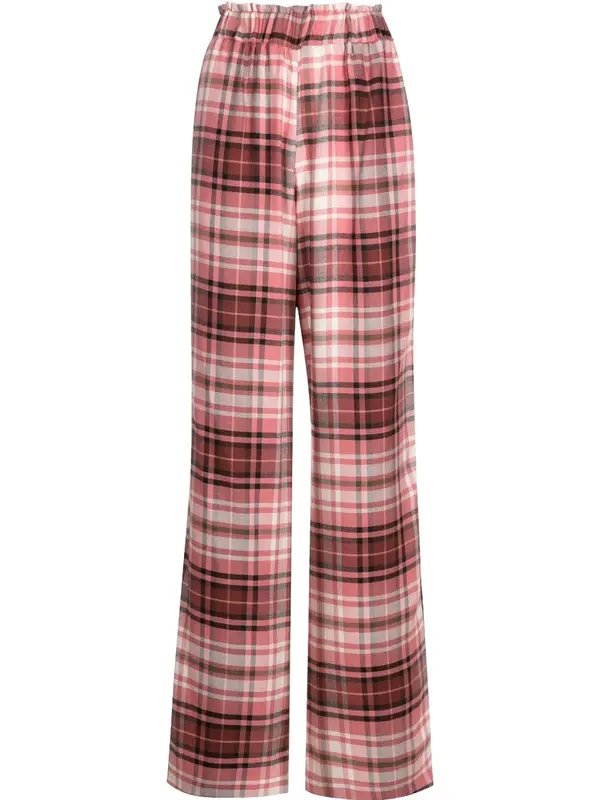 OLYMPIAH Check-pattern Trousers - Red