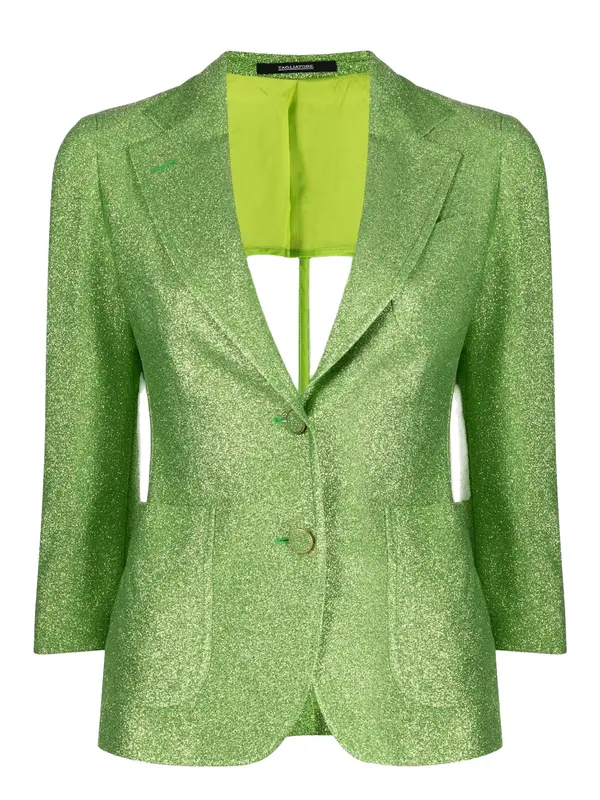 Tagliatore Metallic Single-breasted Blazer - Green