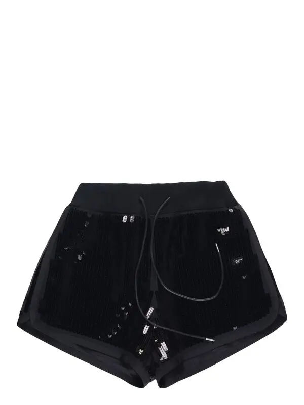 Sacai Sequin-embellished Shorts - Black