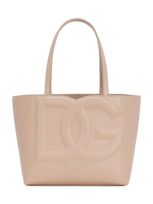 Dolce & Gabbana Small Embossed Logo Tote Bag - Neutrals