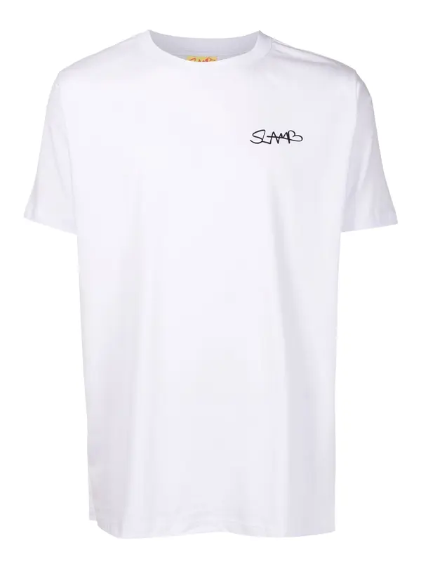 AMIR SLAMA Angel Demon-print T-shirt - White