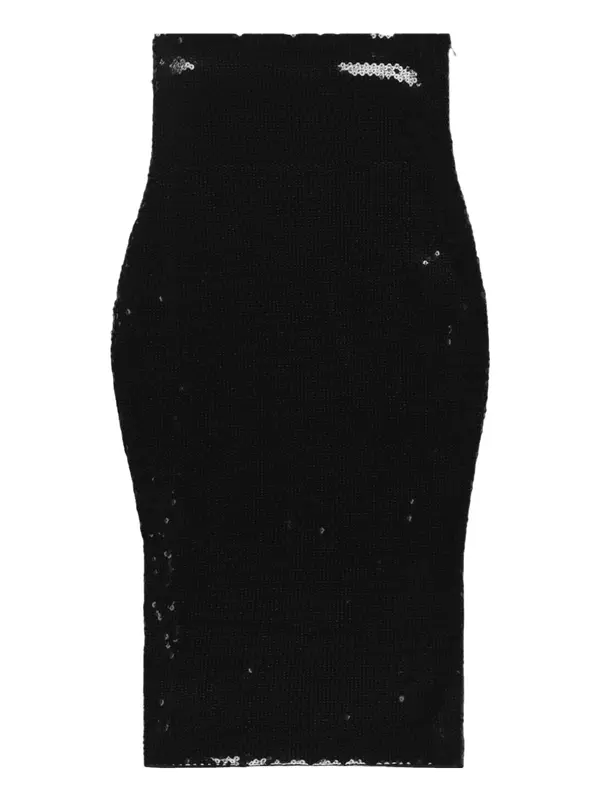 Alexandre Vauthier Sequin-embellished Midi Skirt - Black