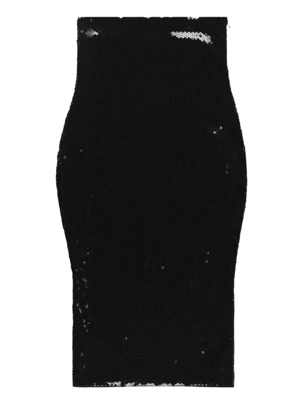 Alexandre Vauthier Sequin-embellished Midi Skirt - Black