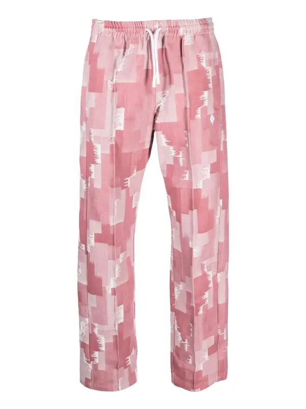 COUNTY OF MILAN Marcelo Burlon Geometric-print Trousers - Pink