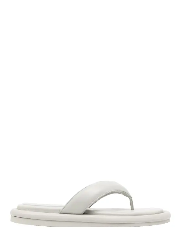 GIABORGHINI Padded Leather Flip-flops - Grey