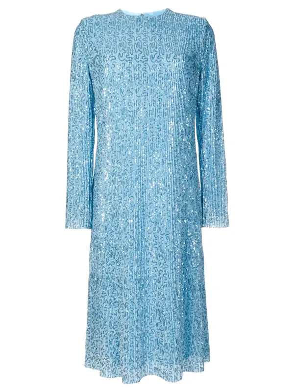 Stine Goya Celsia Sequin Midi Dress - Blue