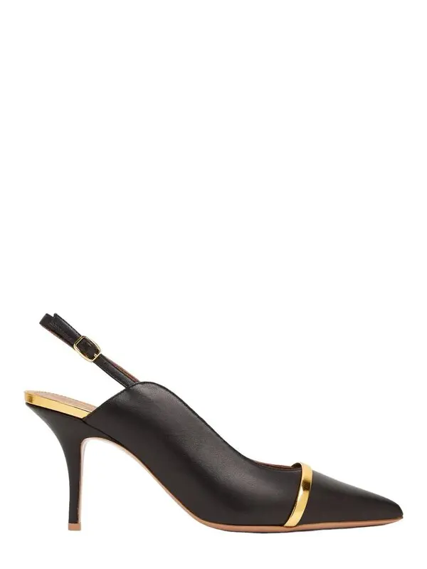 MALONE SOULIERS 85mm Sling-back Leather Pumps - Black