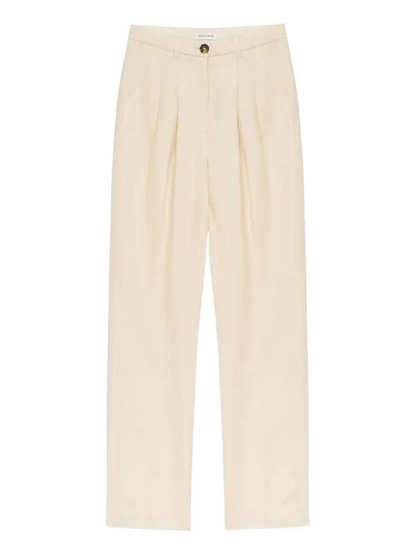 ANINE BING Jay Linen Trousers - Yellow