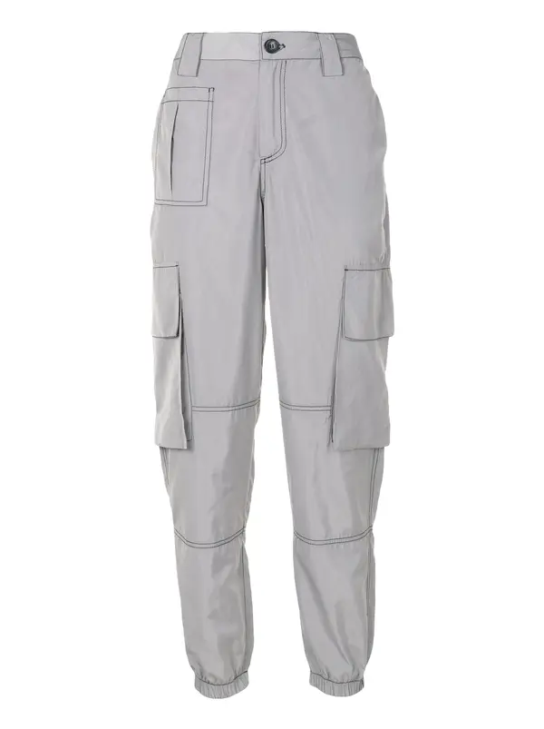 UMA | RAQUEL BLAY Uma | Raquel Davidowicz Penne Tapered Cargo Trousers - Grey