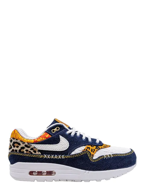 Nike Air Max 1 Prm Denim Leopard Sneakers - Blue