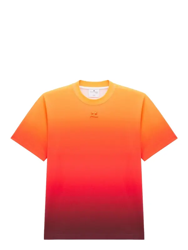 COURREGES Gradient-effect Logo T-shirt - Multicolour