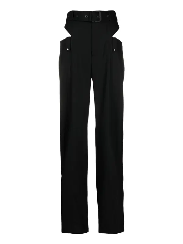SSHEENA High-waisted Wool Trousers - Black