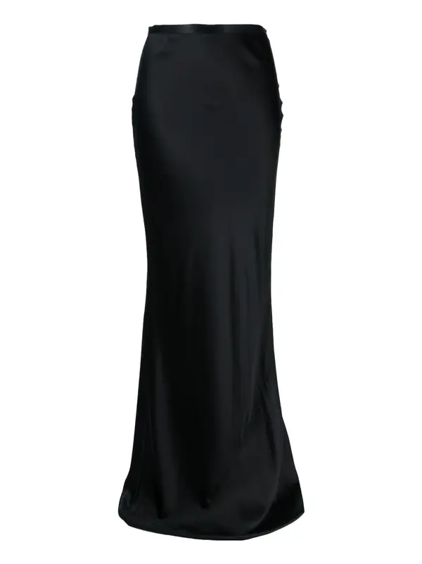 Michelle Mason Bias Maxi Skirt - Black