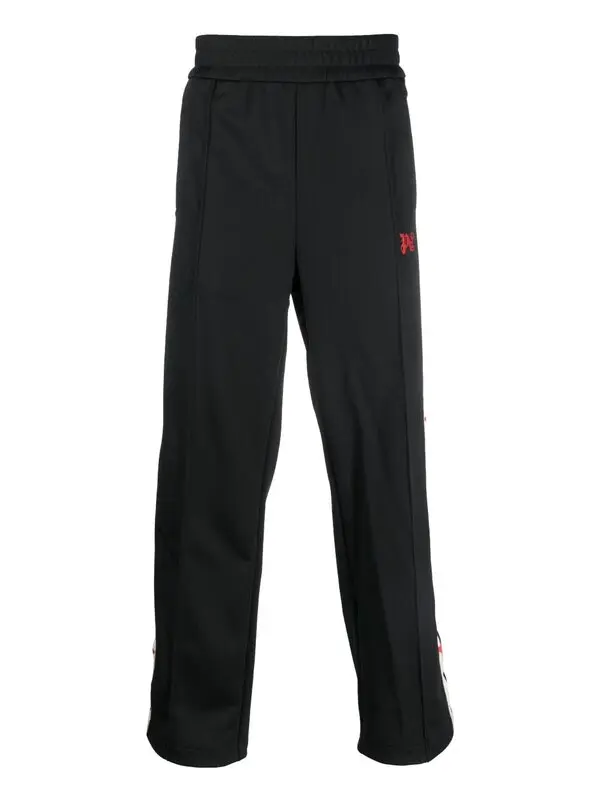 Palm Angels Logo-embroidered Track Pants - Black