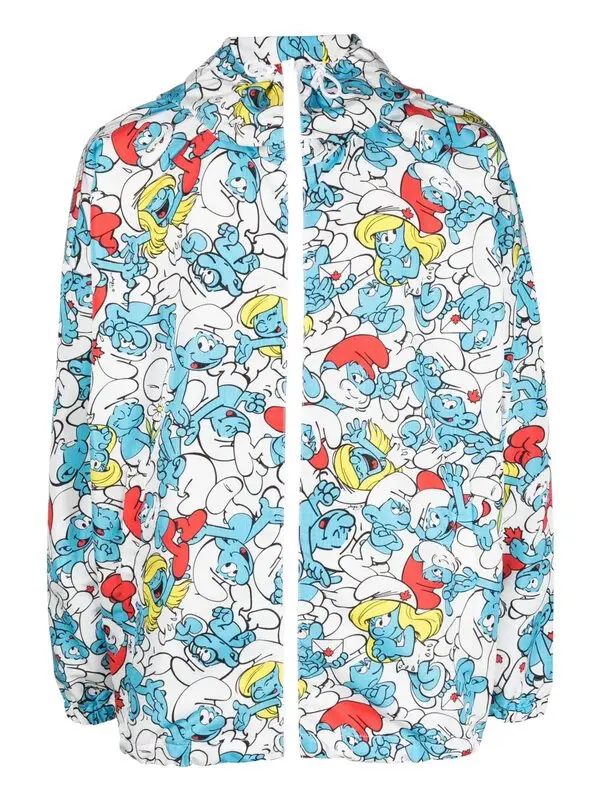 Dsquared2 Graphic Print Hooded Jacket - White