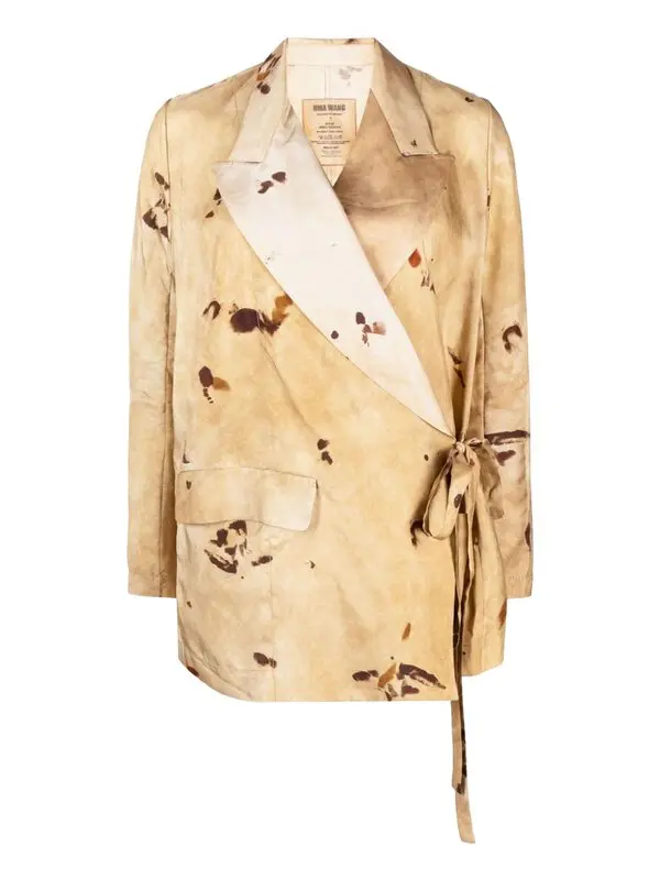 UMA WANG Graphic Print Blazer - Brown
