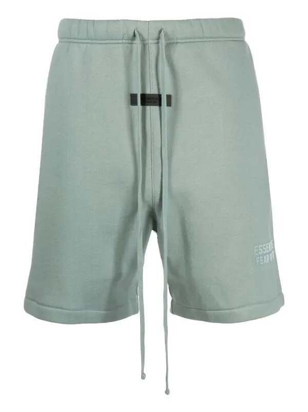 Fear Of God Logo-patch Track Shorts - Green
