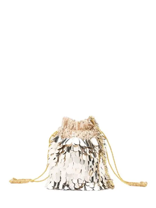 Nannacay Keely Embellished Bucket Bag - Metallic