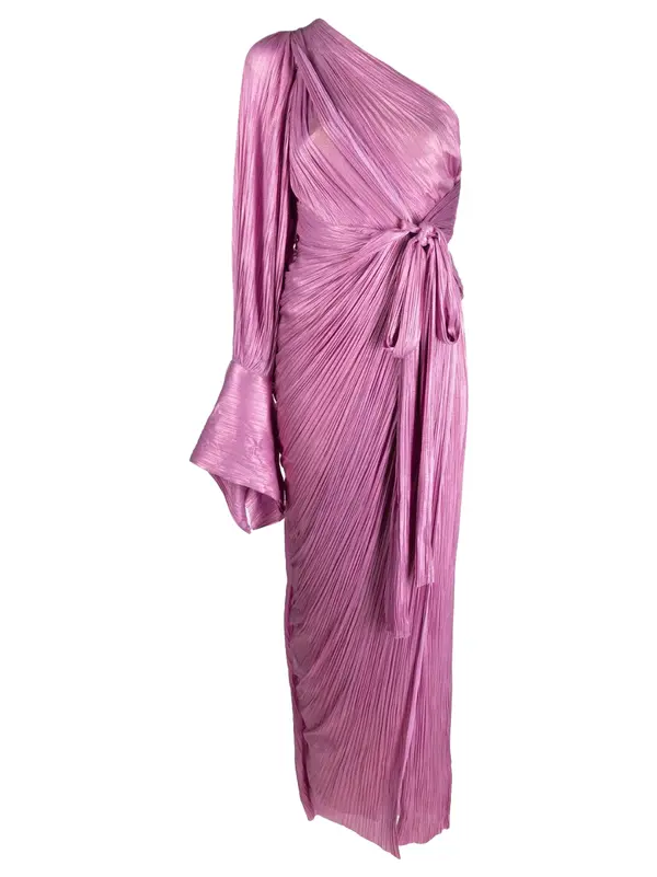 MARIA LUCIA HOHAN Palmer Plissé-pleated Gown - Pink