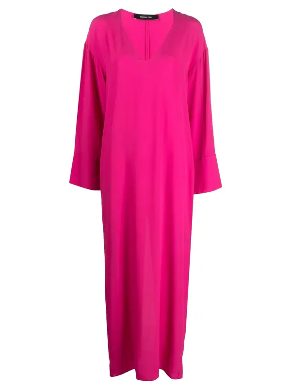 Federica Tosi Long V-neck Dress - Pink