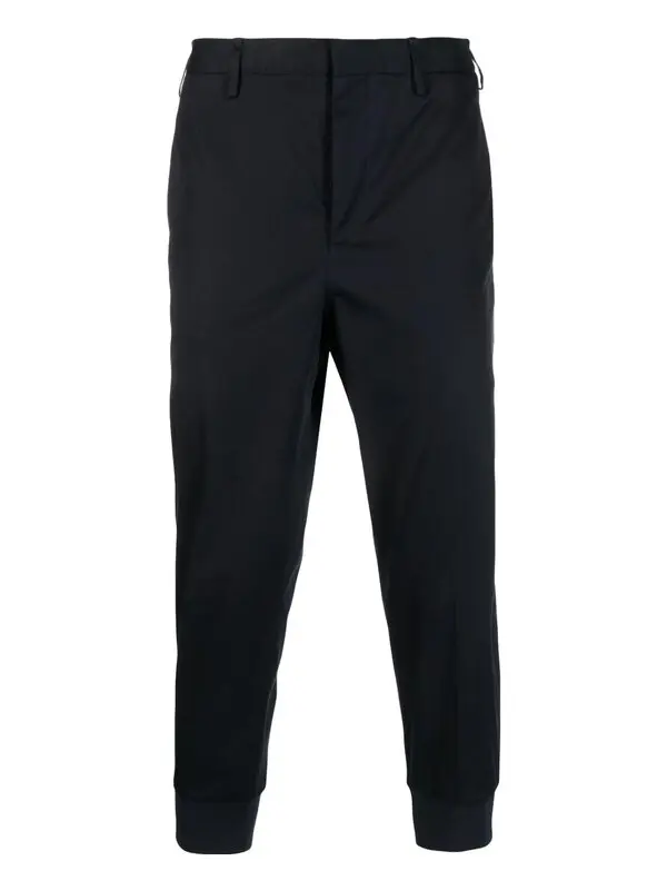 Neil Barrett Cropped Leg Chino Trousers - Blue