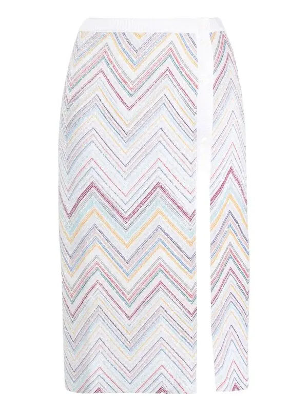 Missoni Zigzag-woven Pencil Skirt - White
