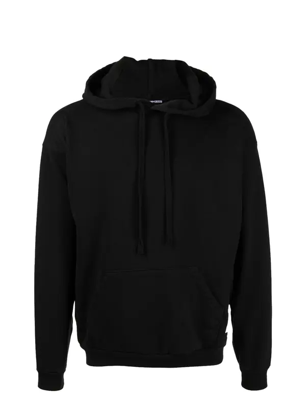 FOO AND FOO Logo-patch Drawstring Hoodie - Black