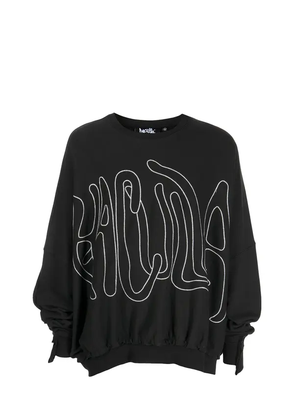 HACULLA. Embroidered-logo Oversized Sweatshirt - Black