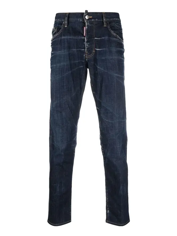 Dsquared2 Bleach-effect Skinny Jeans - Blue