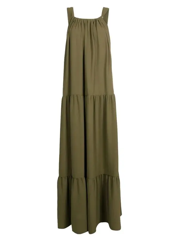 OLYMPIAH Flow Tiered Maxi Dress - Green