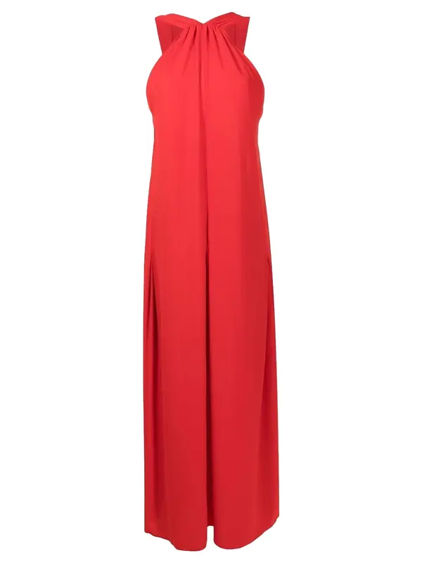 OLYMPIAH Scoop-back Maxi Dress - Red