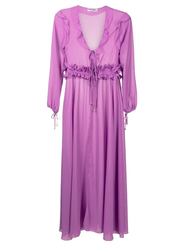 OLYMPIAH Ruffled Maxi Dress - Purple