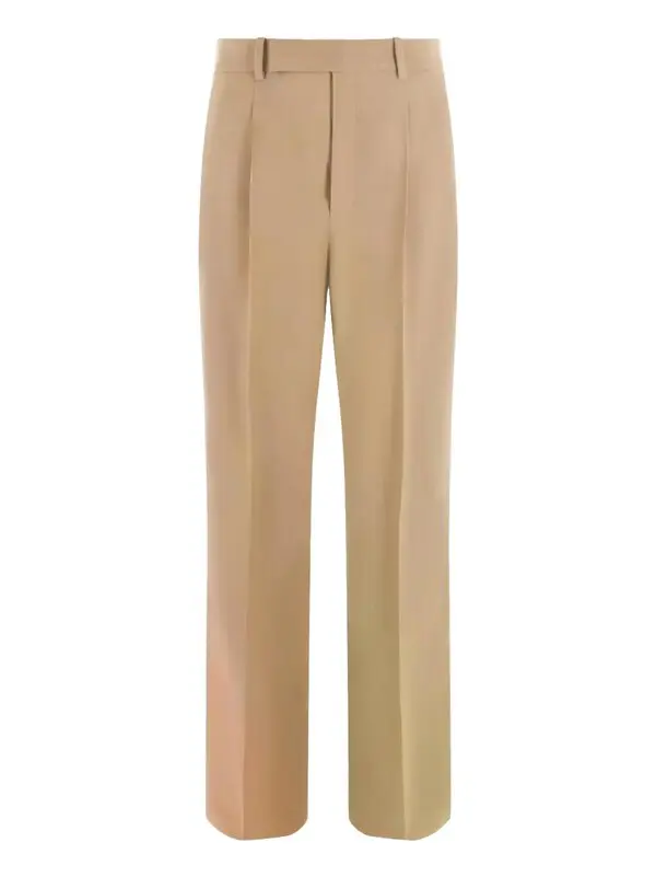 Saint Laurent High-waisted Tailored Trousers - Neutrals