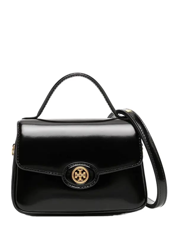 Tory Burch Robinson Spazzolato Shoulder Bag - Black